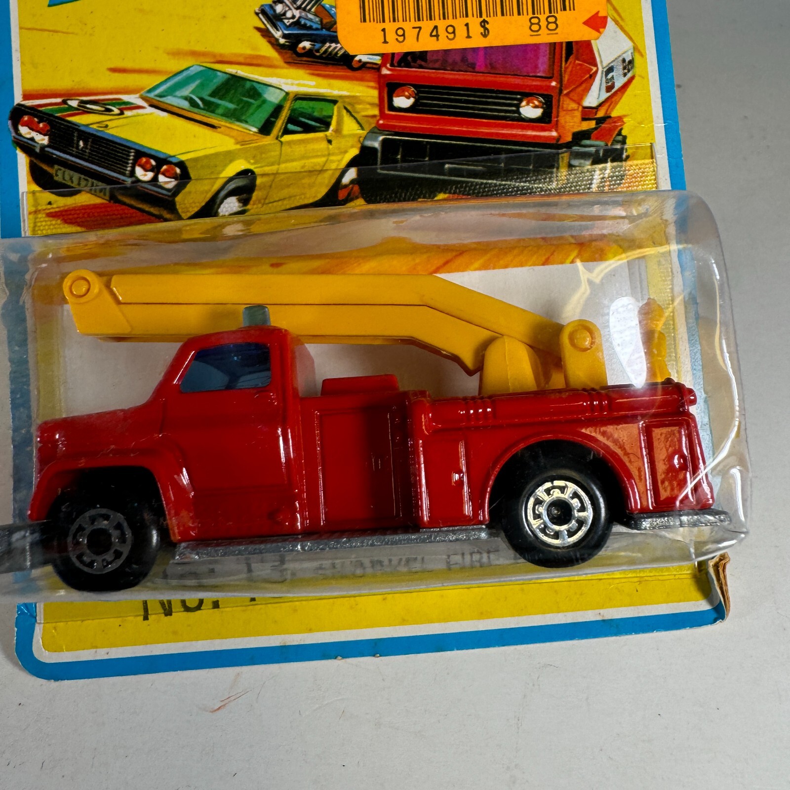 Matchbox SuperFast 13 Red Snorkel Fire Engine Die-Cast Car on Card ...