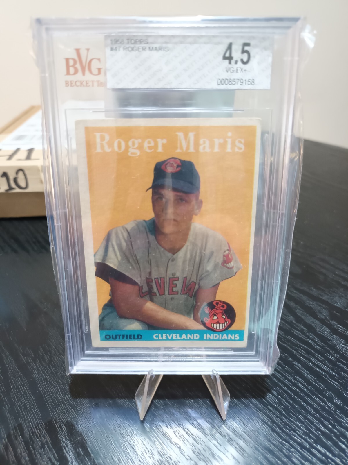 1958 Topps #47 ROGER MARIS Rookie BVG 4.5 Cleveland Indians Baseball RC ...