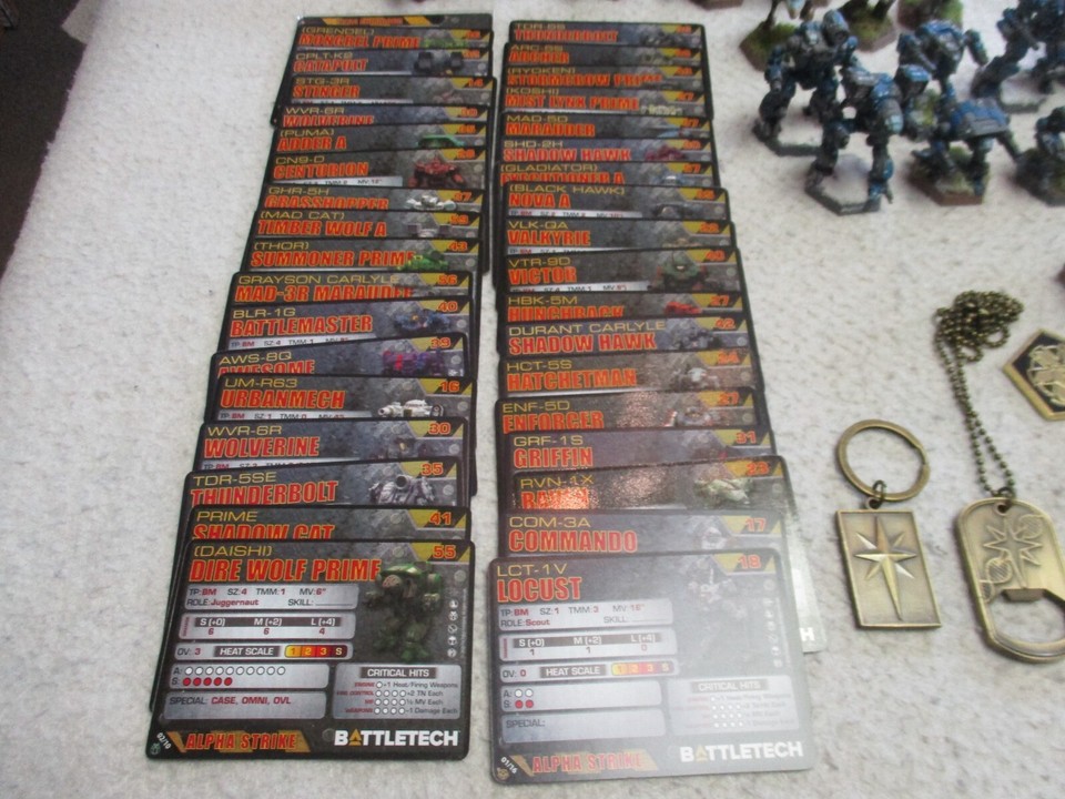 BATTLETECH CLAN GHOST BEAR PATCH & PIN & COIN & PAINTED MINIATURES SET ...