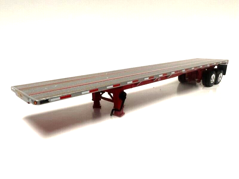 DCP FIRST GEAR 1/64 SCALE FLATBED TRAILER SILVER DECK RED FRAME | eBay