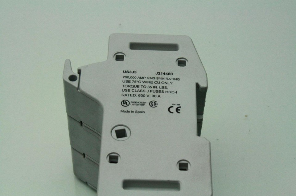 Ferraz Shawmut US-3J3 Ultrasafe 600V 30A Fuse Holder 3 Pole | eBay