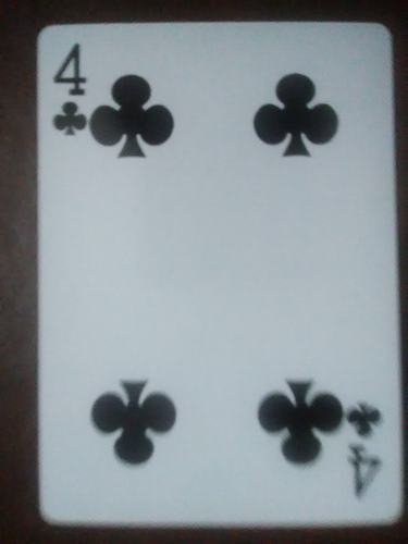 Single swap playing card: Four of Clubs sf | eBay