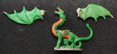 1 Metal Miniatures Grenadier 2505 Green Dragon D&D LOTR TSR w/ Paint ...