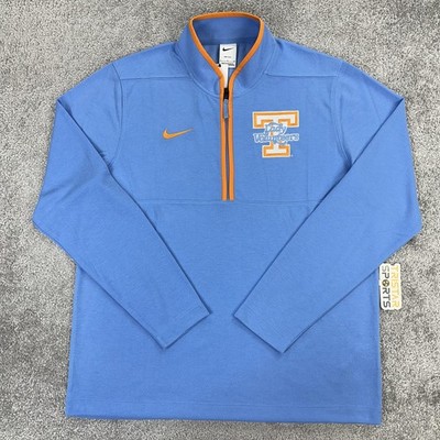 Tennessee Lady Volunteers Shirt Mens Large Blue Nike Dri Fit 1/2 Zip ...
