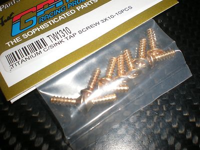 GPM TW1310 Vis TITANE plastique cruciforme 3x10 mm, tête plate "gold ...