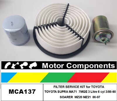 FILTER SERVICE KIT for TOYOTA SUPRA MA71 7M-GTE 3L 88-93 | eBay Australia