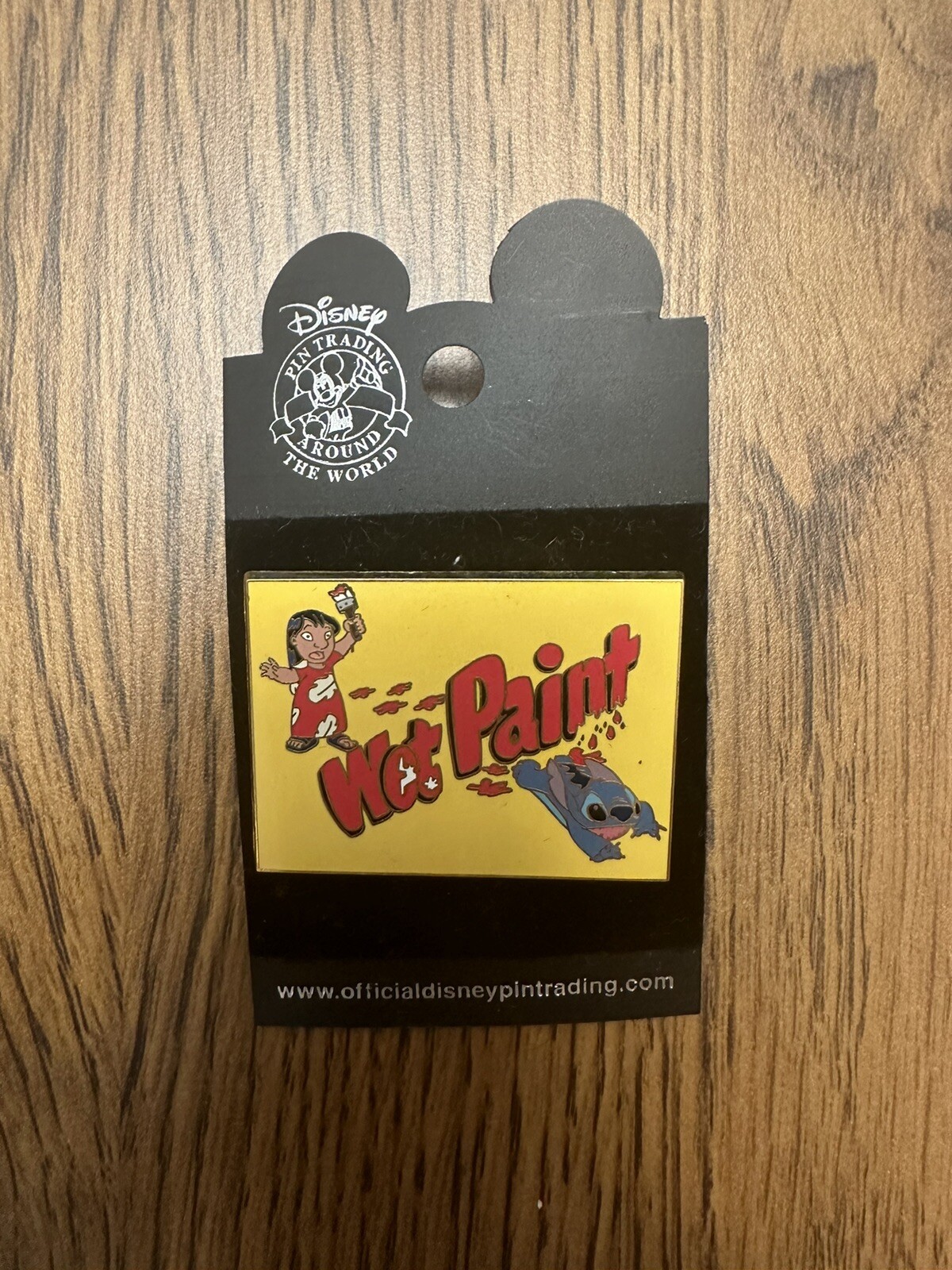 Disney Pin Cast Member Exclusive Lilo & Stitch Wet Paint Sign 2005 WDW ...
