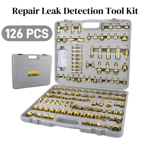 126PCS Car Automotive Air Conditioning Repair Leak Detection Tools Kit ...