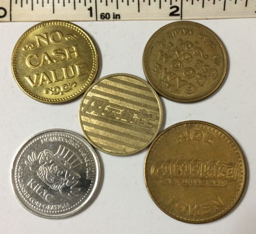 #2454-LOT OF (5) TOKENS * KITA DENSHI CORPORATION * SIR GOONY'S ...