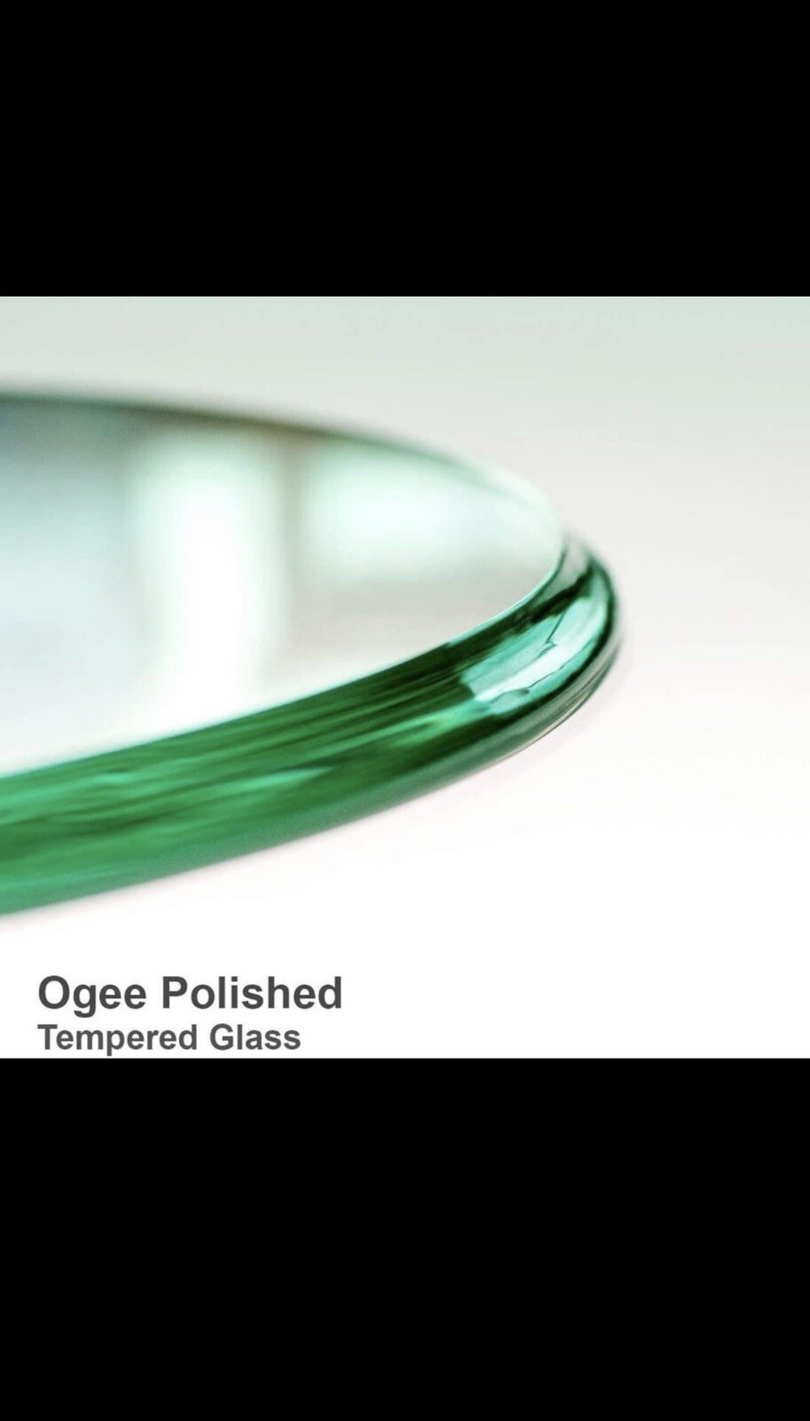 Glass Table Top 48" Inch , Round, 1/2" Thick Tempered Ogee Polish, | eBay
