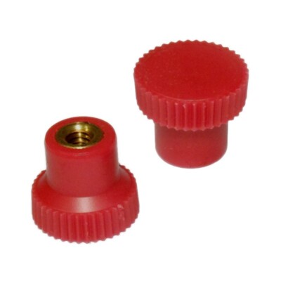 5pc Small Red Knurled Pull Knob 8-32 Thread | eBay