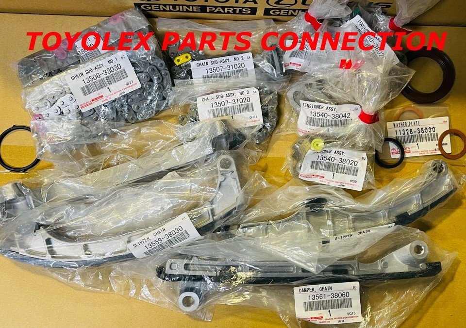 NEW GENUINE TOYOTA & LEXUS OEM TIMING CHAIN KIT 5.7 V8 TUNDRA LX570 ...