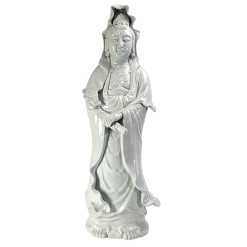 Japanese Kannon Quan Yin Blanc De Chine Porcelain Figurine Billy Haines ...