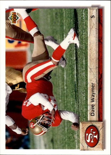1992 Upper Deck Football Card #207 Dave Waymer | eBay