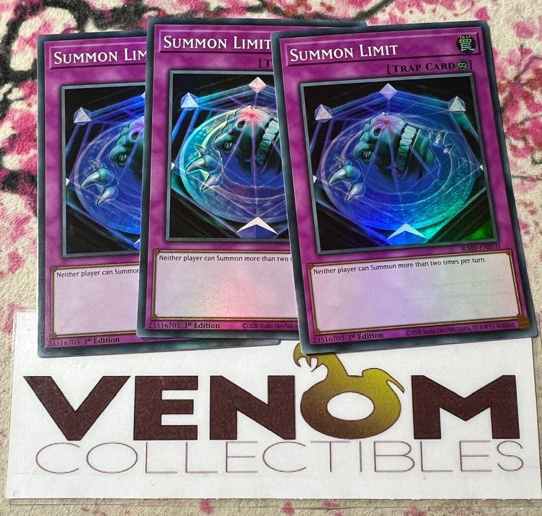 3x (M/NM) - *EURO* Summon Limit - RA01-EN070 - Super Rare - 1st Edition ...