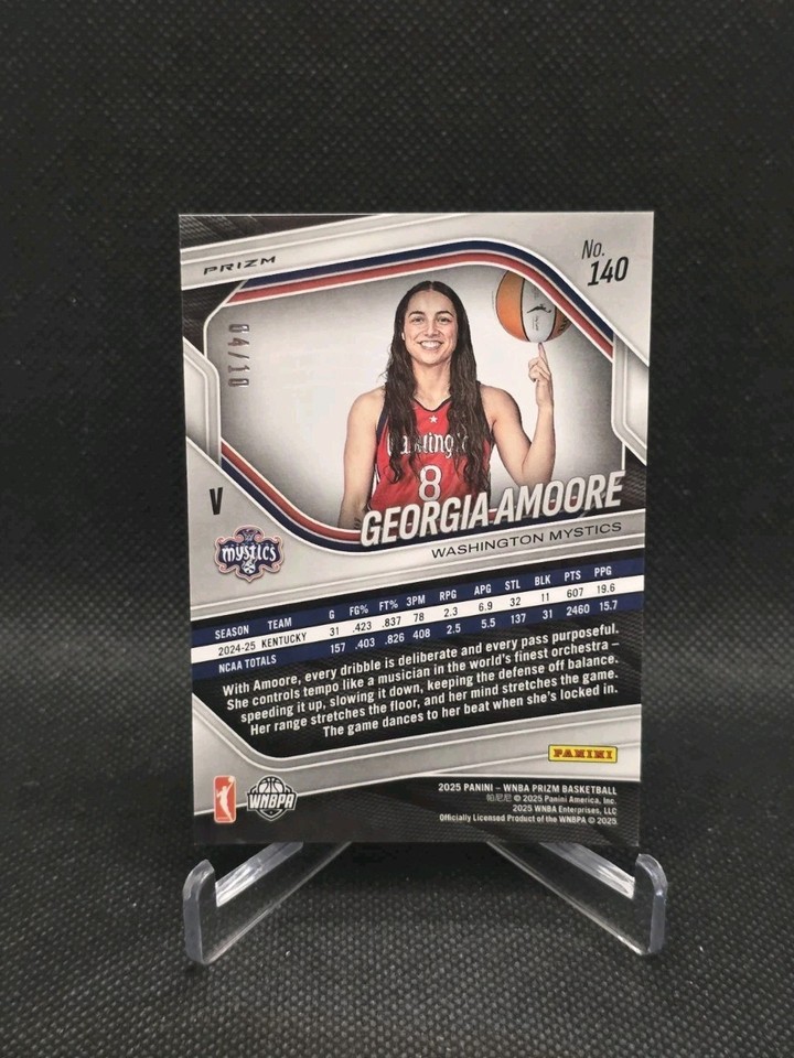 2025 Panini Prizm WNBA #140 Georgia Amoore RC Gold Logo Prizm /10 ...