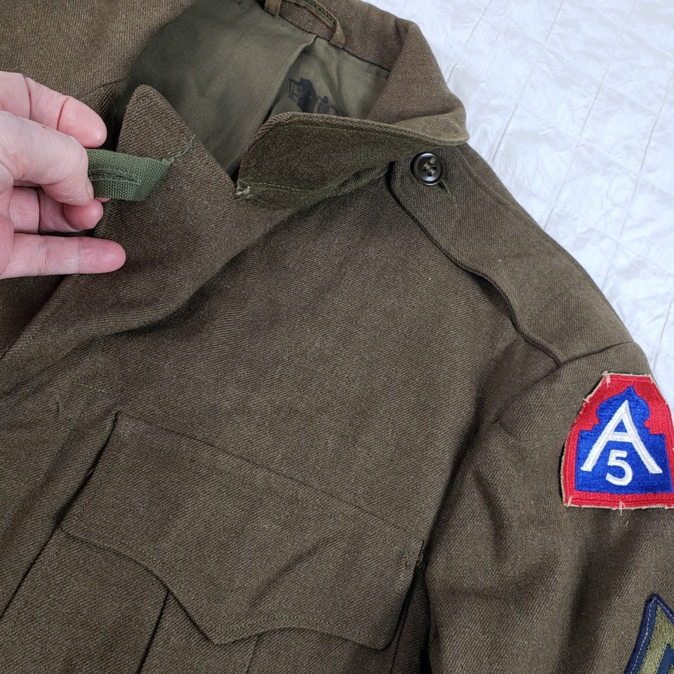 M1944 Ike Field Jacket Size 38 R Army Military WW2 WWII Vintage Wool | eBay