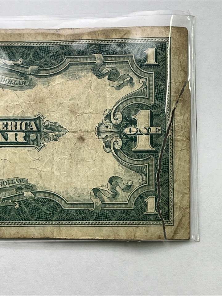 1923 $1 Silver Certificate • Horse Blanket Note • Circulated Blue Seal ...