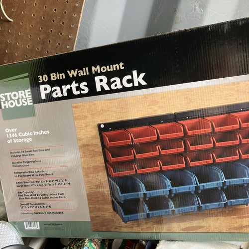 STOREHOUSE 30 Bin Wall Mount Parts Rack. New | eBay
