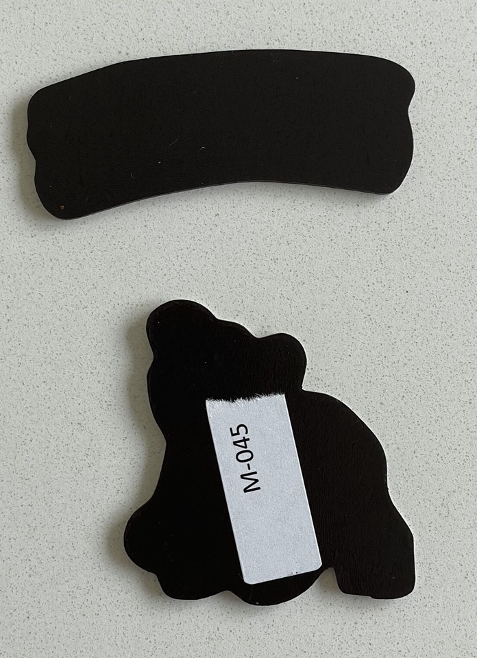 The Bear Essentials 2 Piece Cartoon Bear & Sign Approx. 2X2 IN ea ...