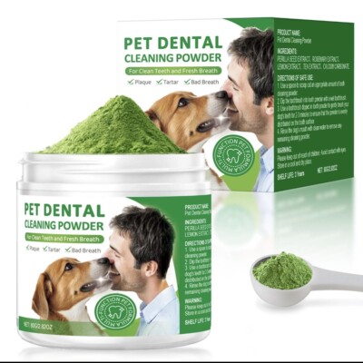 Pet Dental Cleaning Powder for Dogs - For Clean Teeth, Tartar and Fresh ...