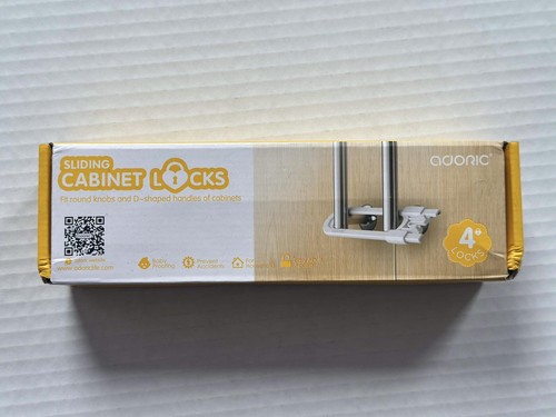 Adoric 4pk Sliding Cabinet Locks U Shaped Baby Safety Locks Childproof ...