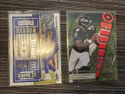 2020 2021 Panini Contenders Football Chain Movers + Base Lamar Jackson ...