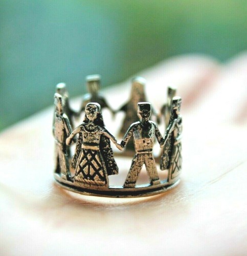 Armenian Spirit Ring Sterling Silver 925 with traditional qochari ...