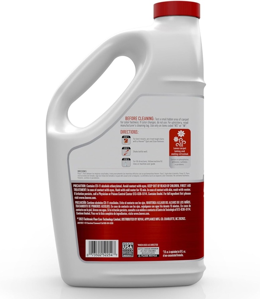 Hoover Renewal Deep Clean & Restore Carpet Cleaner Solution, 128Oz ...