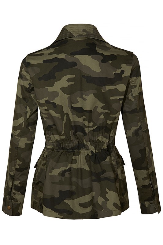 NEW DYNAS fashions CAMOUFLAGE MILITARY ANORAK CAMO JACKET army USA (XSM ...