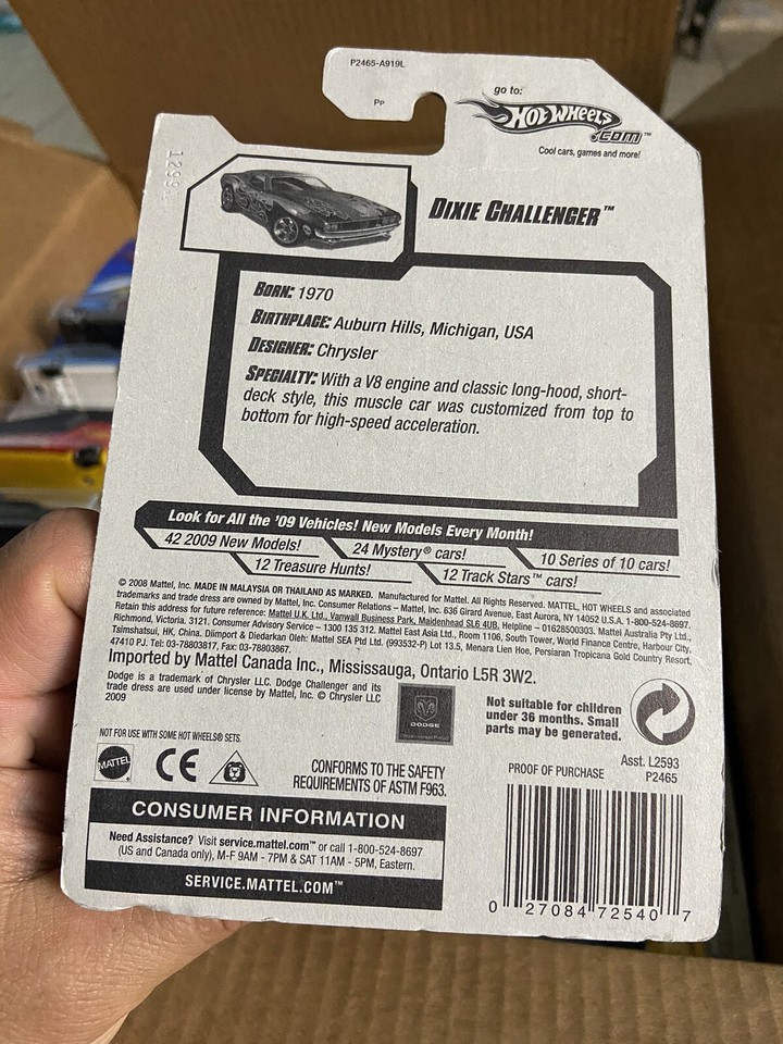 Hot Wheels 2009 Rebel Rides 9/10 145 1970 Dodge Dixie Challenger RED ...