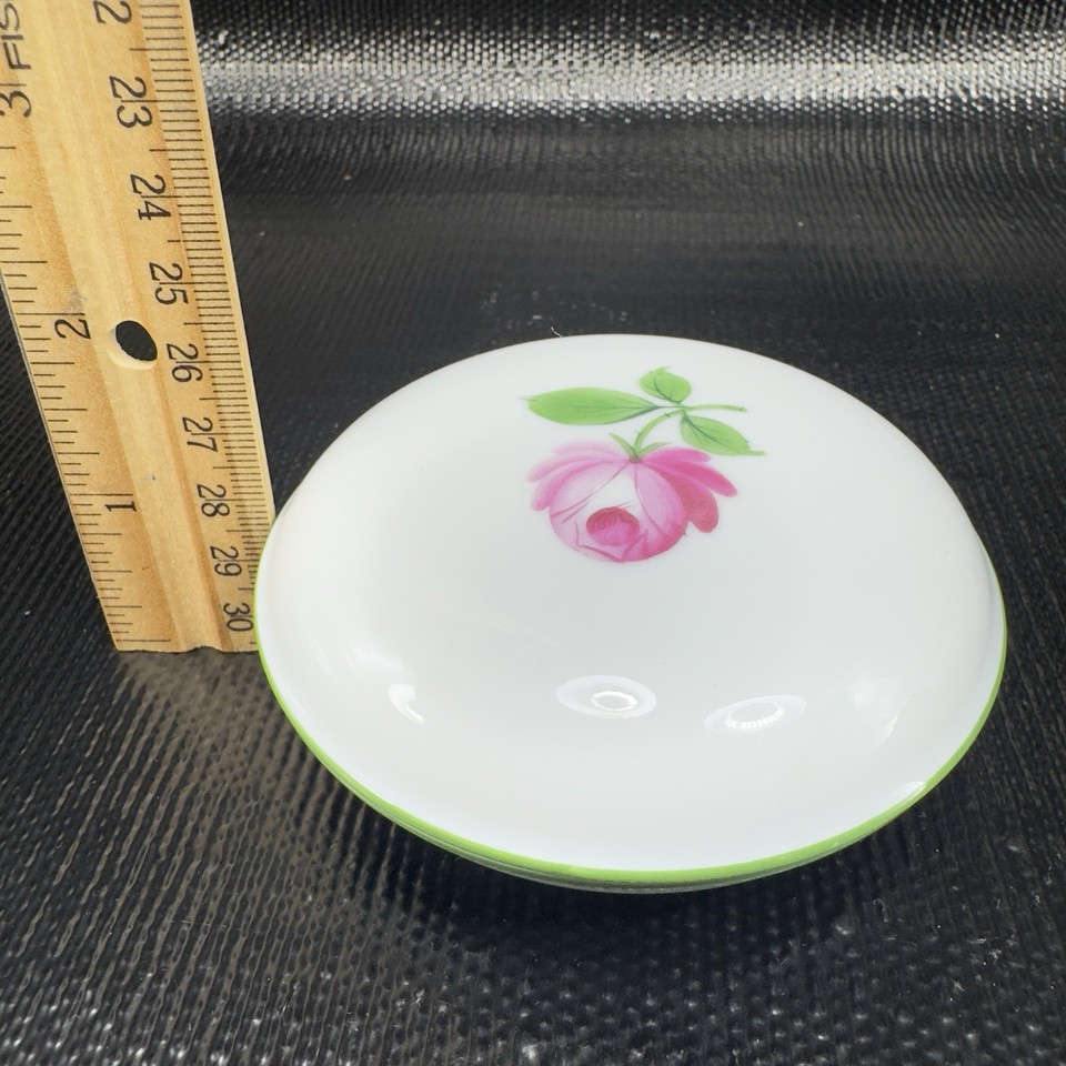 Augarten Wien Porcelain Trinket Dish Pill Holder Flower Pattern Made In ...