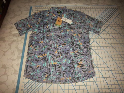 YOUTH XLARGE PURPLE QUICKSILVER STRANGE DAYS SS BUTTON UP SHIRT - NWT ...