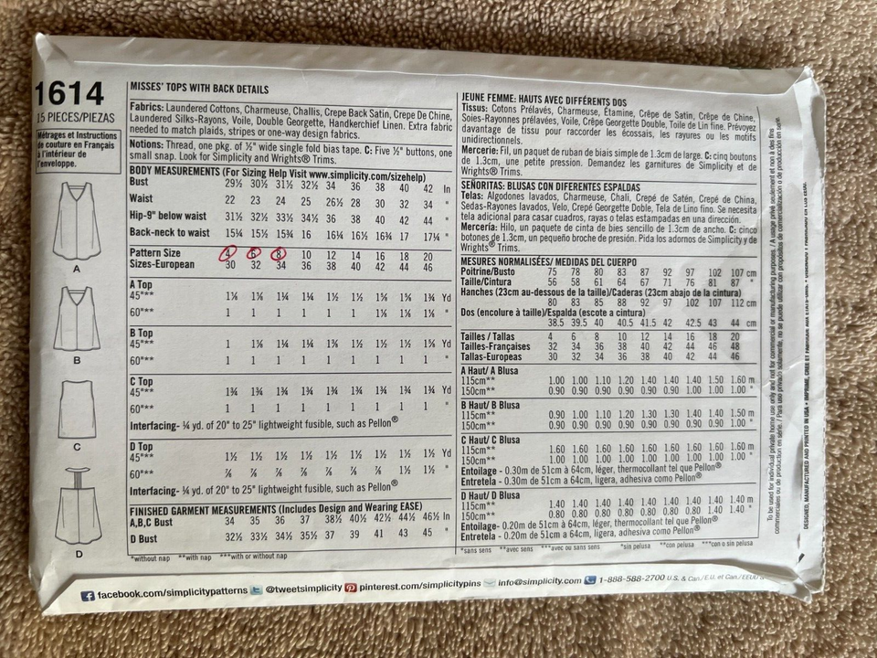 Simplicity CUT PATTERN ~ 1614 ~ Size 4-8 ~ ~ ~ ~ ~ Listing MP45 | eBay