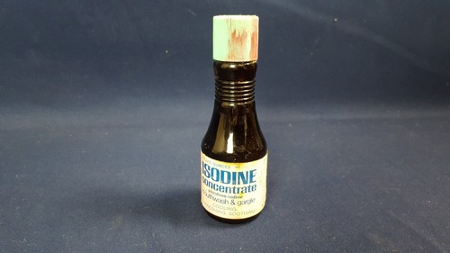 Vintage Isodine Concentrate Mouthwash Gargle 2 oz. Bottle FULL | eBay