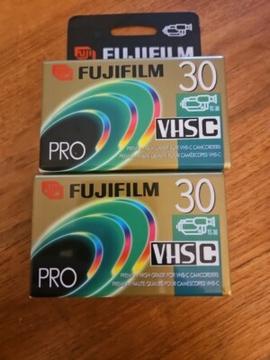 2x FUJIFILM Pro TC30 VHS-C 30-minute Premium Camcorder Video Tapes NEW ...