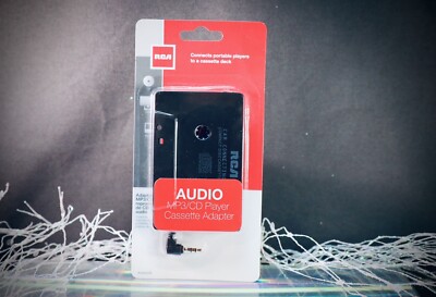 "Cassette Car Stereo Adapter - RCA AH600 Black Mini Plug" 🆕 NEW🆕 | eBay