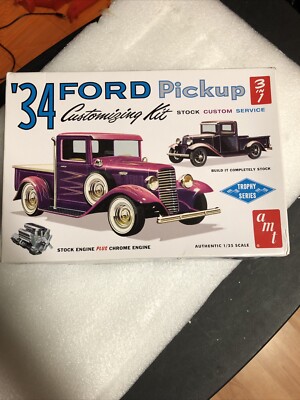 AMT1120/12 '34 Ford Pickup 1/25 Scale Customizing Model Kit Trophy ...