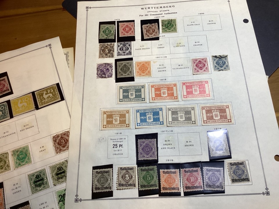 ICOLLECTZONE German State Wurttemberg Collection Used & unused CV $1500 ...