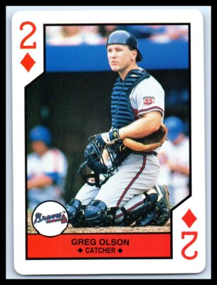 1990 U.S. Playing Card Co. #2D Greg Olson MT-NRMT Baseball Card | eBay