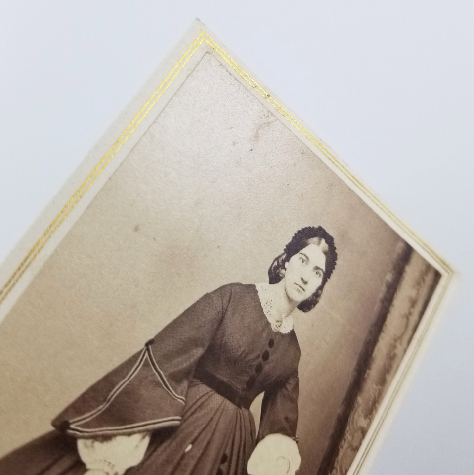 1860s CDV Photo Beautiful Young Woman Powelson Rochester Buffalo New ...