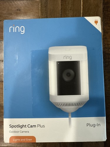 Ring Spotlight Cam Plus Plug-In White Outdoor/Indoor Camera | eBay