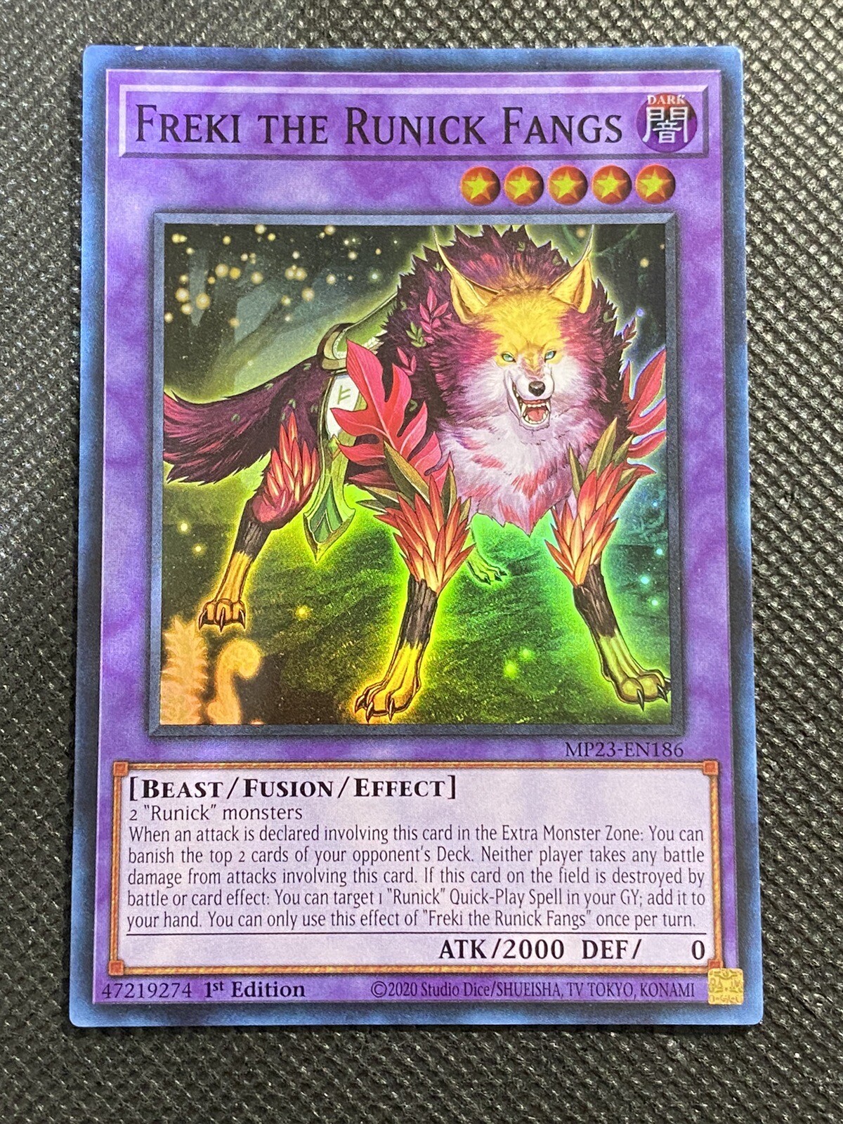 YuGiOh! - Freki the Runick Fangs MP23-EN186 Super Rare 1st Edition Near ...