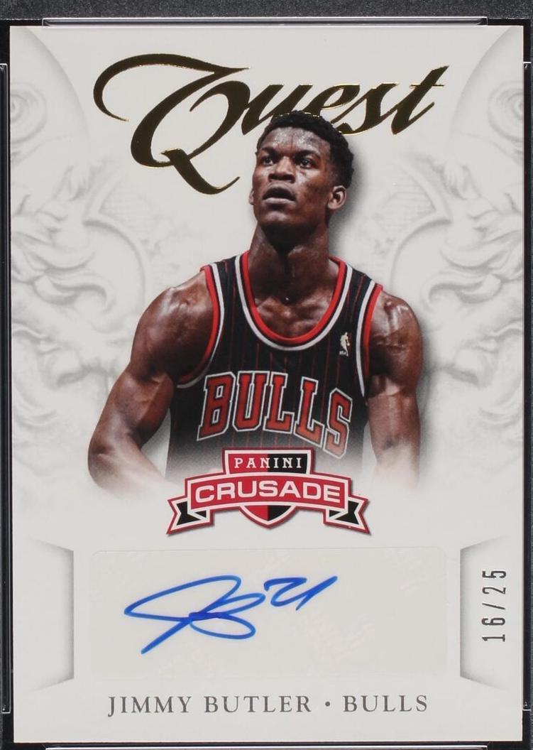 2012-13 Panini Crusade - Quest Autographs Jimmy Butler #13 Gold /25 (AU ...
