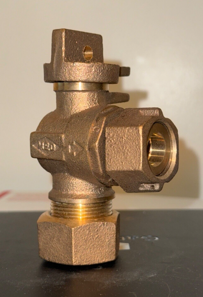 A.Y. McDonald 3/4" T CTS x Meter Swivel Angle Meter Valve (Lead-Free ...