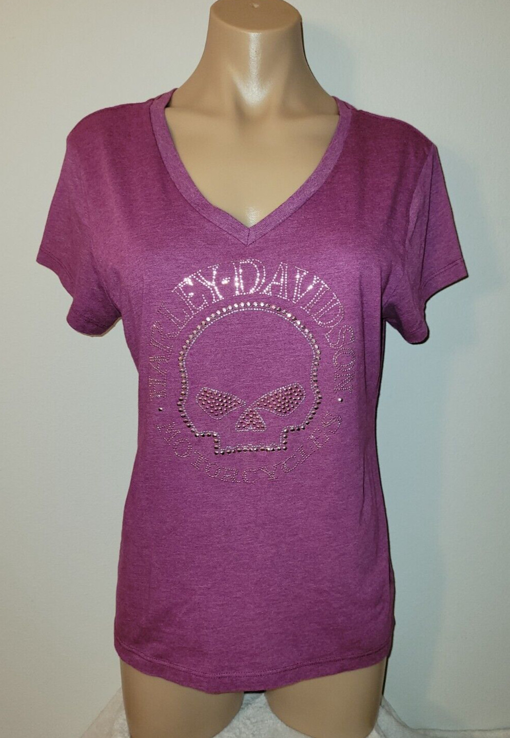 Harley Davidson Large Purple Metal Stud Skull Milwauk… - Gem