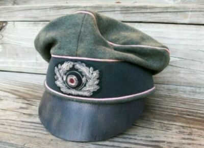 WW2 GERMAN HEER PANZER OFFICER "CRUSHER CAP" WOOL MADE...(NICE REPRO ...