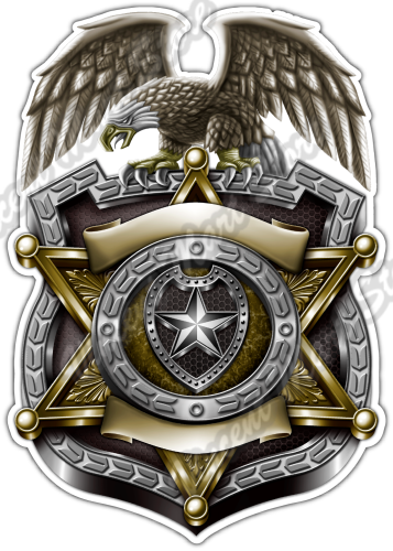 Police Badge Officer Eagle Cop Enforcement Car Bumper Vinyl Sticker ...