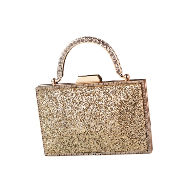 Stylish Gold Sequined Clutch Evening Bag Handbag for Wedding Party ...