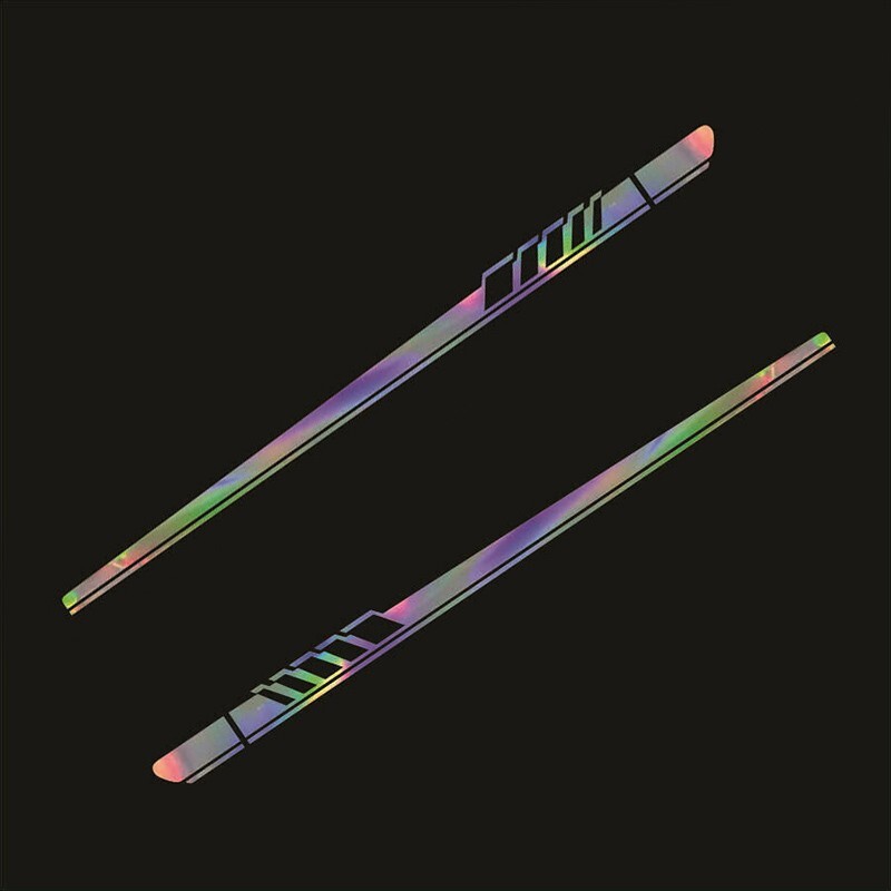 2Pc Reflective Car-Body Both Side Graphics Vinyl Long Stripe Decal DIY ...